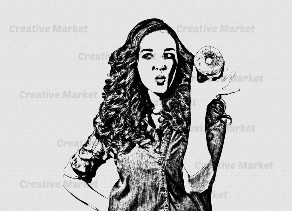 Tracing Portrait Photoshop Action – MasterBundles