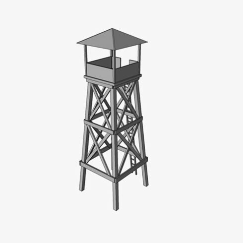 Low Poly Watchtower | MasterBundles