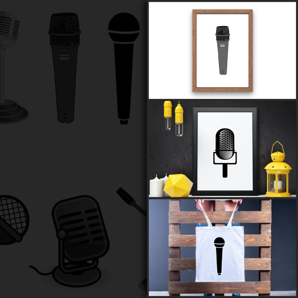 Microphone Design Elements Retro Mic – MasterBundles