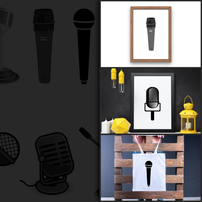Microphone Design Elements Retro Mic – MasterBundles