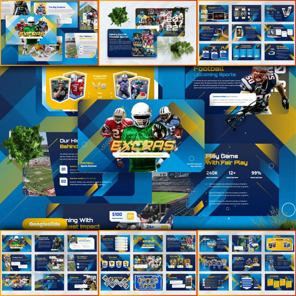 Excras - Football Sport Google Slide – MasterBundles