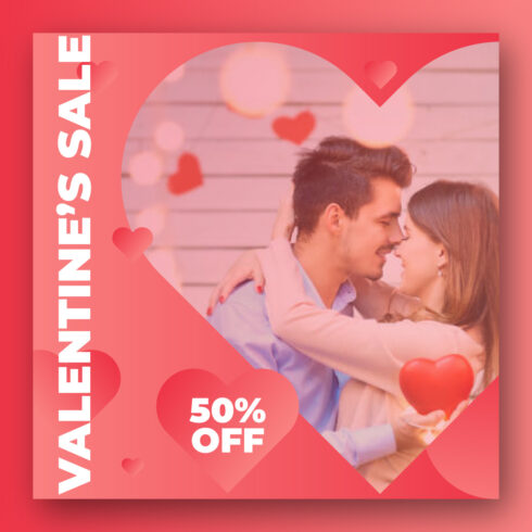 Valentine's Day Social Media Post Design - MasterBundles