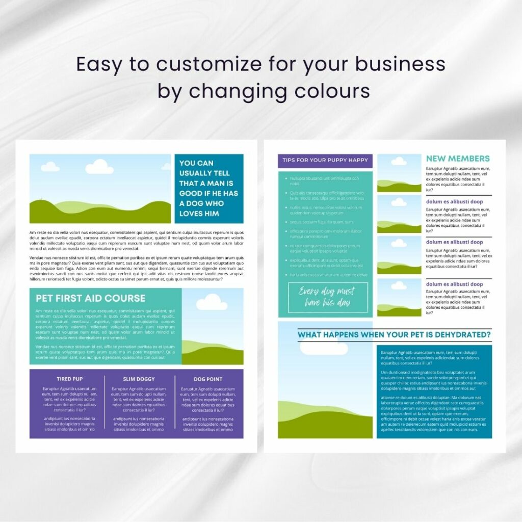 Canva Newsletter Template For Dog Pets - MasterBundles