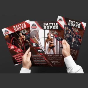 Fitness Flyer Crossfit Flyer Gym Design Template - MasterBundles
