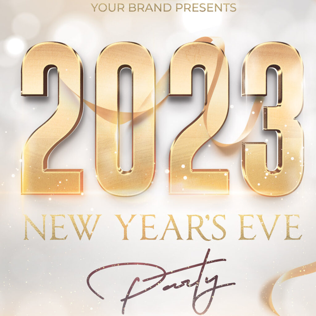 Happy New Year Eve 2023 Flyer Design Template - MasterBundles