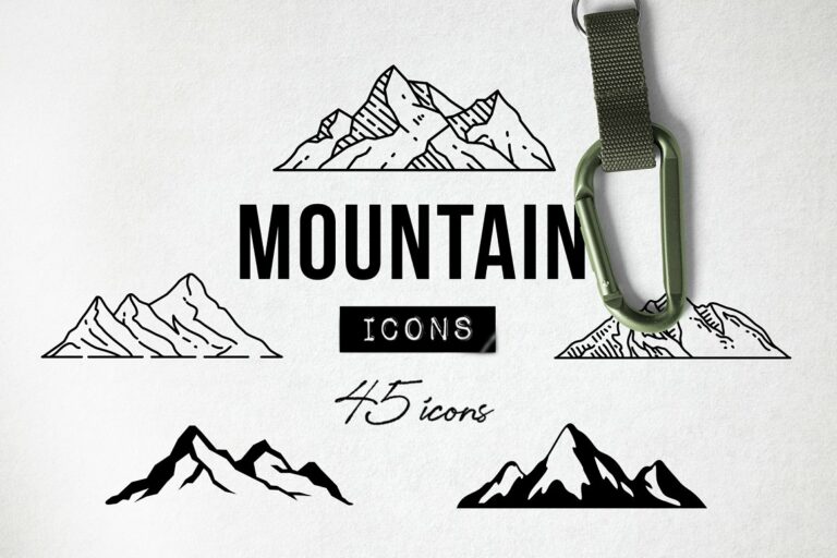45 Mountain Icons - Logo Icons – MasterBundles