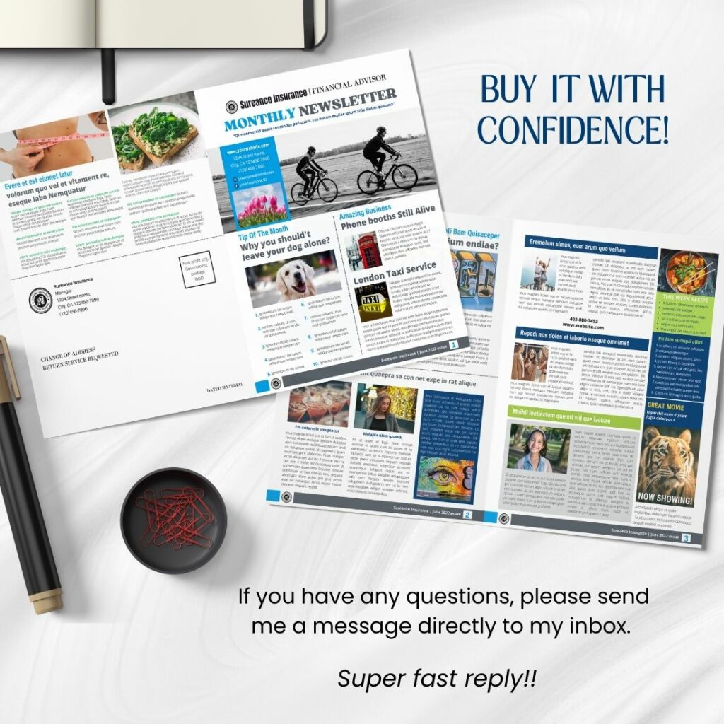 Canva Newsletter Template Financial and Business - MasterBundles