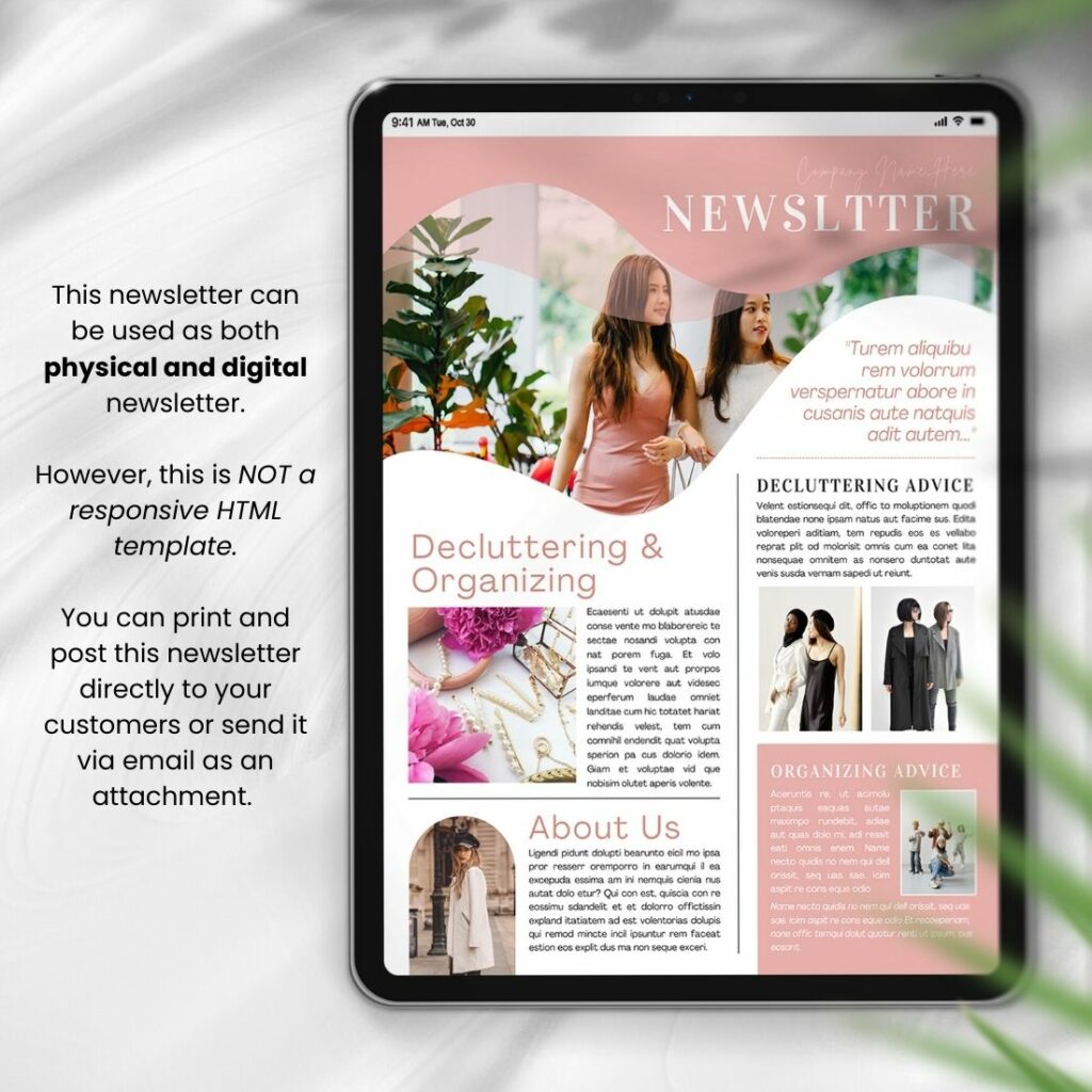 Canva Newsletter Template Fashion - MasterBundles