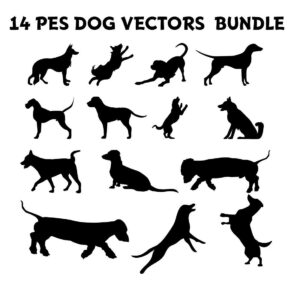 14 Pes Dog Vector Icon Bundle - MasterBundles