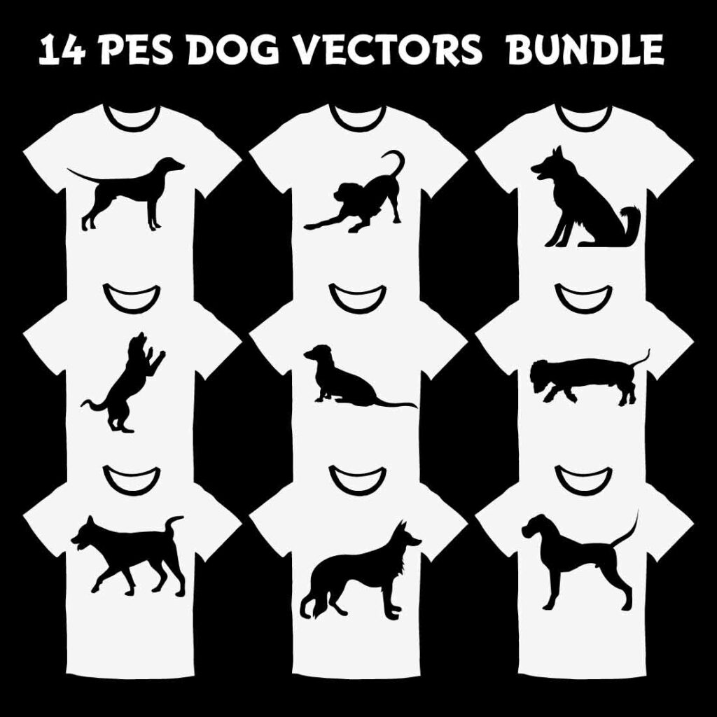 14 Pes Dog Vector Icon Bundle - MasterBundles