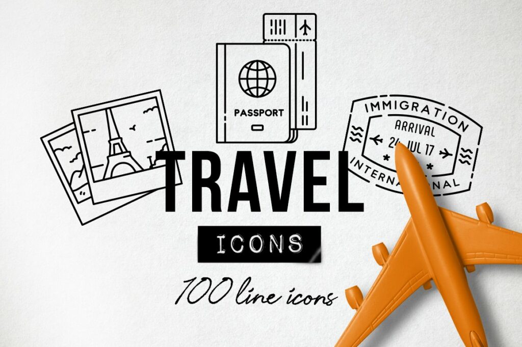 100 Travel Icons Set - Expanded – MasterBundles