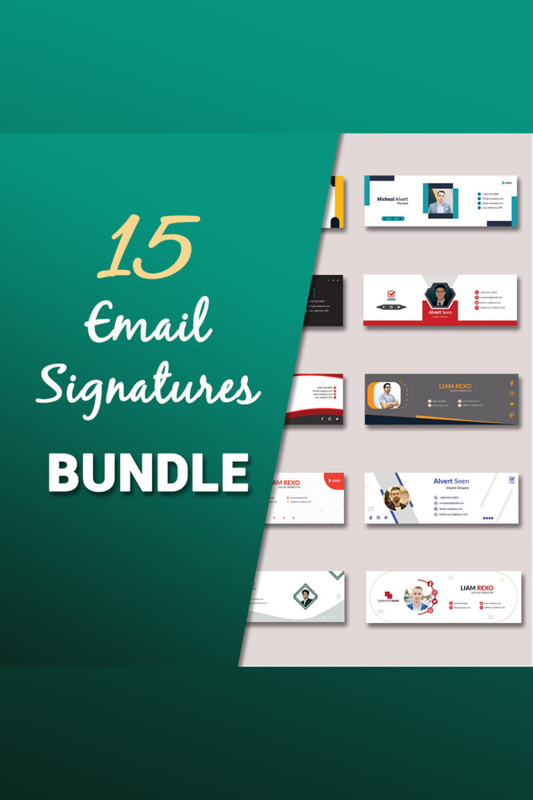 Email Signatures Bundle Pack - MasterBundles