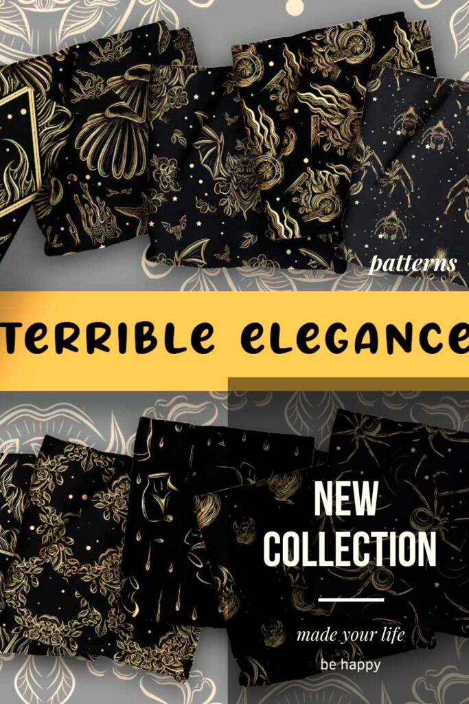 Terrible Elegance Sublimation Patterns Design - MasterBundles