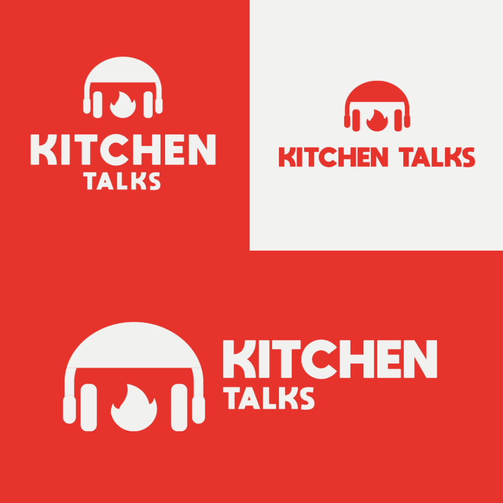 Kitchen Talks Logo Design. Food Podcast logo. - MasterBundles