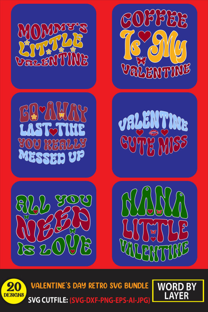 Valentines Day Retro Svg Bundle Masterbundles