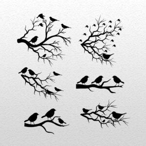 Bird branch svg bundle | MasterBundles