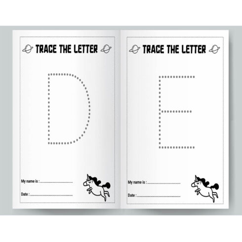 Letters Tracing Single Letter Upper - MasterBundles