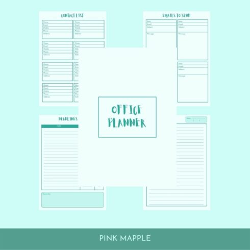 Green Printable Office Task Planner Design - MasterBundles