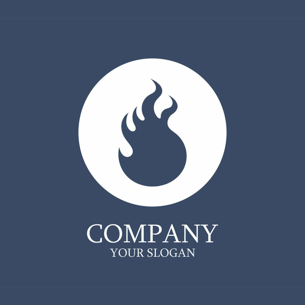 Lit Fire Flame Gradient Logo Vector Illustration - MasterBundles