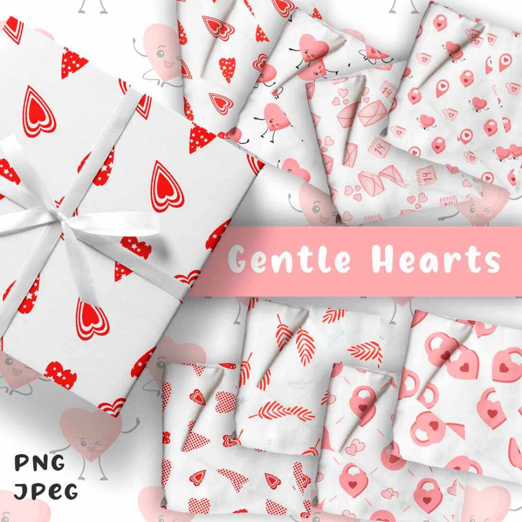Hearts Sublimation Patterns Design - MasterBundles