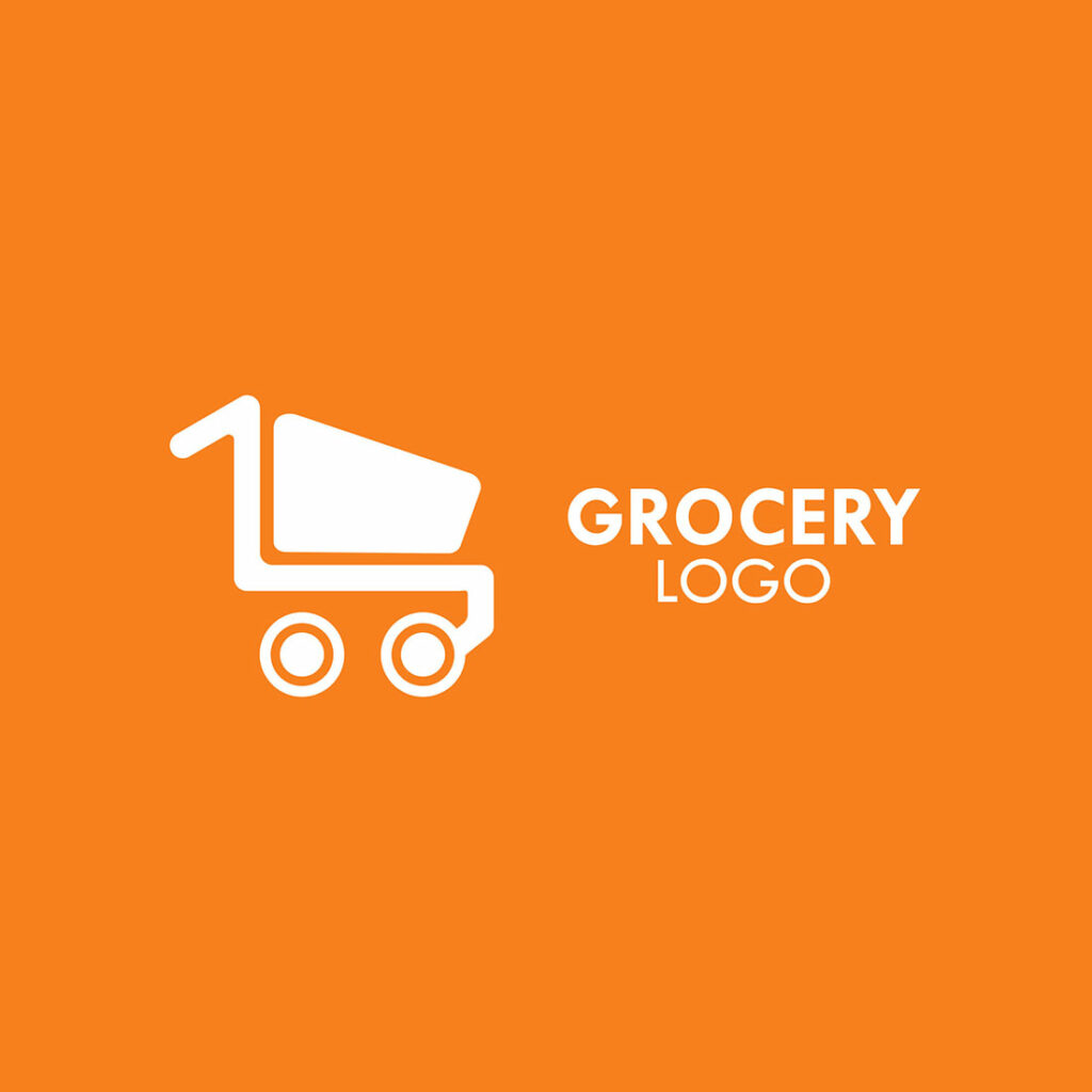 Grocery Shopping Cart Logo Template - MasterBundles