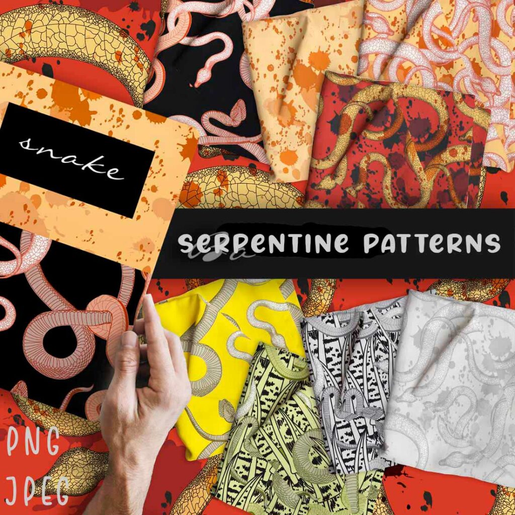 Snake Sublimation Patterns Design - MasterBundles