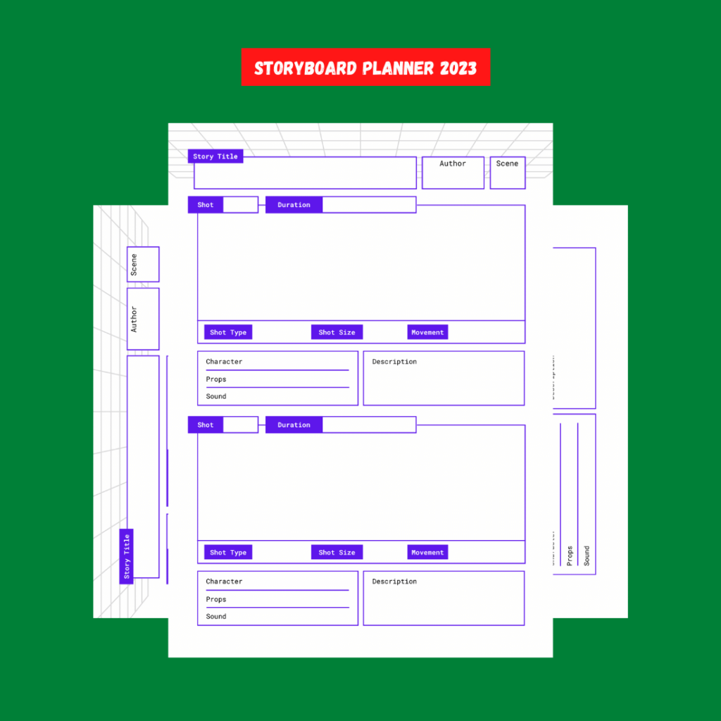 Video Story Board Planner Template for Video Planner,Storyboard ...