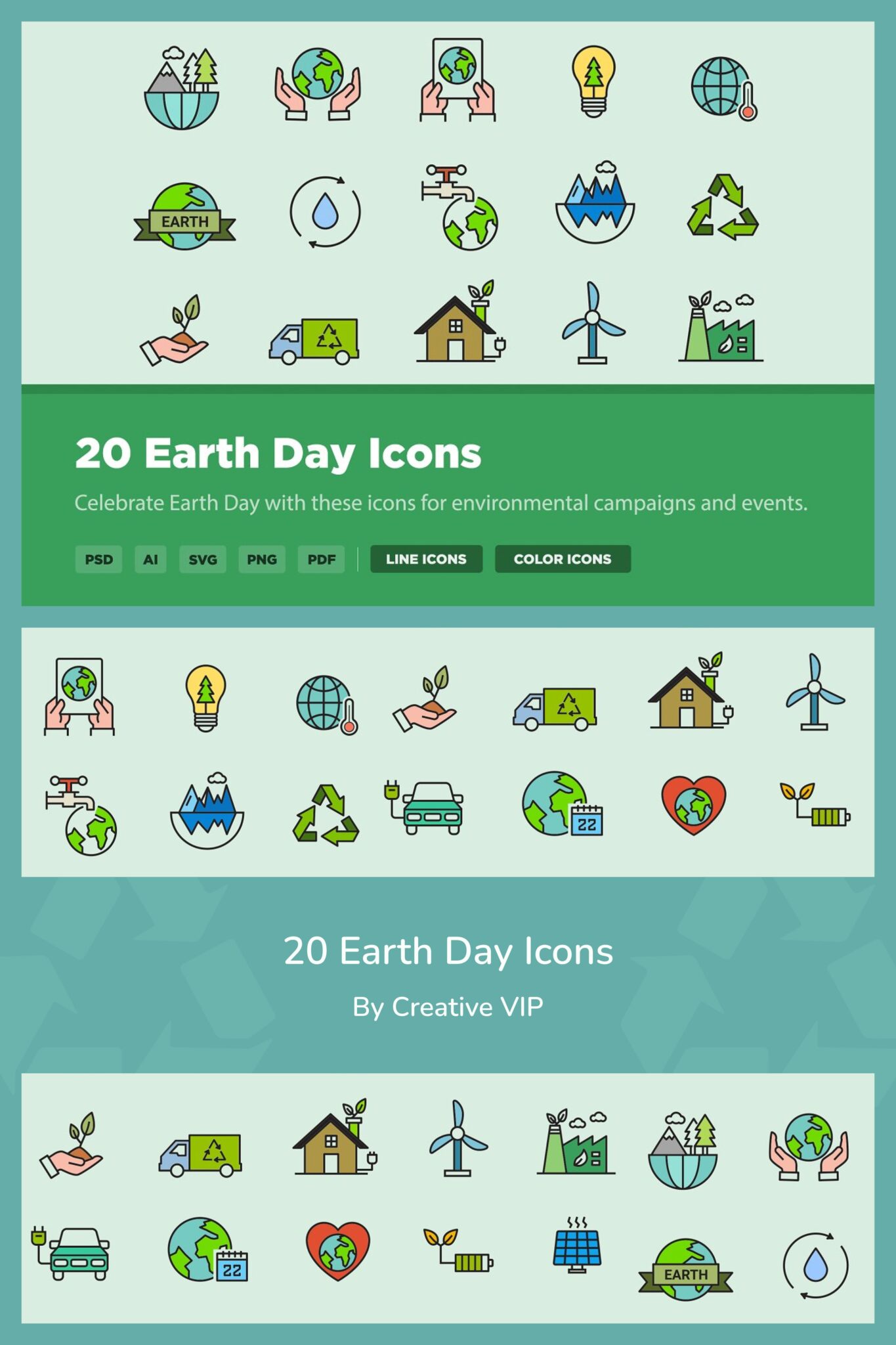 20 Earth Day Icons – MasterBundles