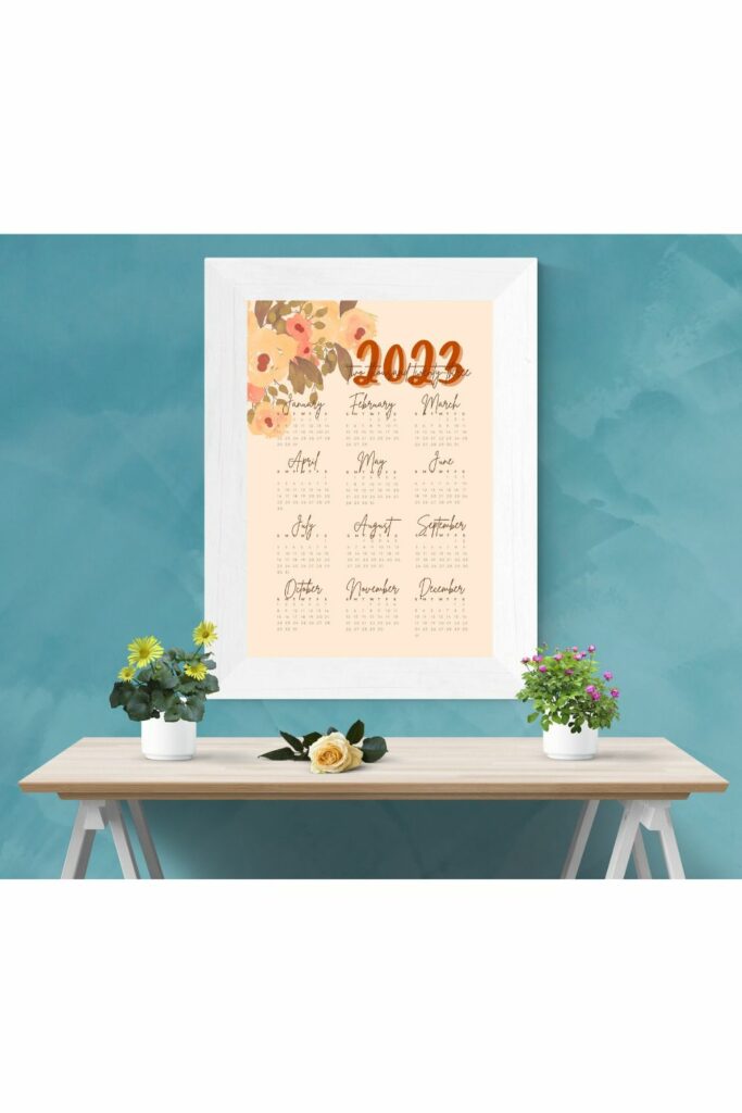 2023 Autumn Theme Wall Calendar - MasterBundles