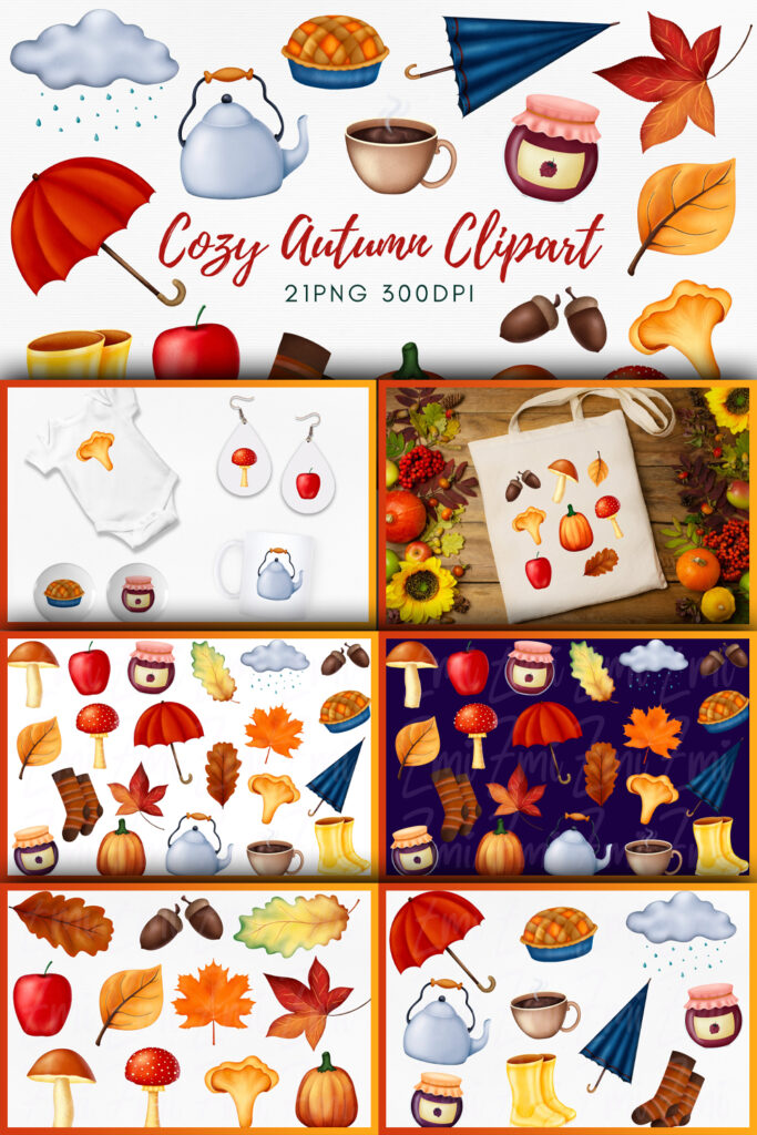 Cozy Autumn PNG Bundle| Fall Clipart – MasterBundles