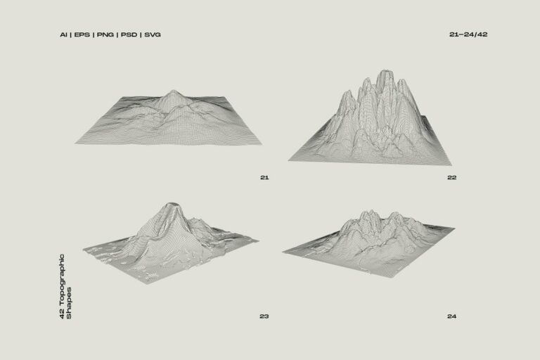 42 Topographic Shapes – MasterBundles