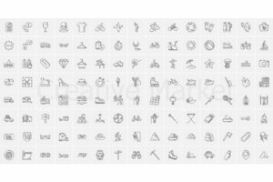 2200 Vector Sketch Icons Mega Pack – MasterBundles