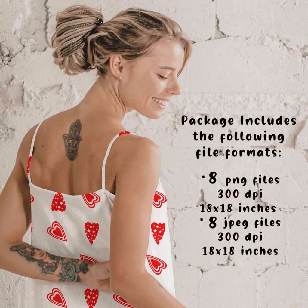 Hearts Sublimation Patterns Design - MasterBundles