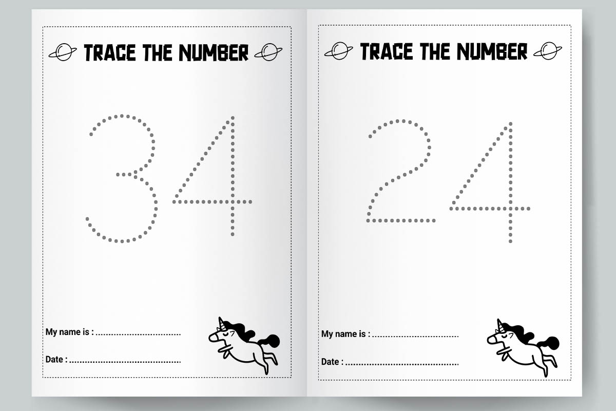 Number Tracing Single Design - MasterBundles
