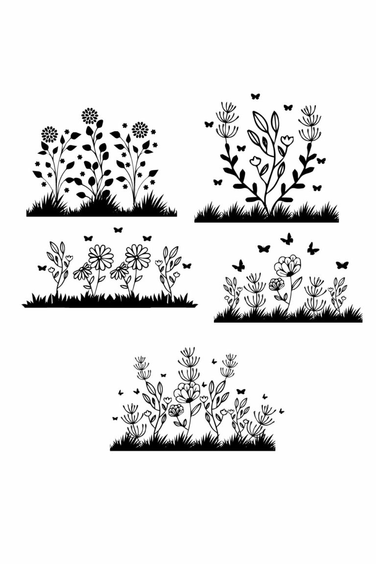 Floral flower garden svg bundle - MasterBundles
