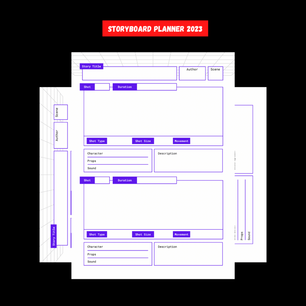 Video Story Board Planner Template for Video Planner,Storyboard ...