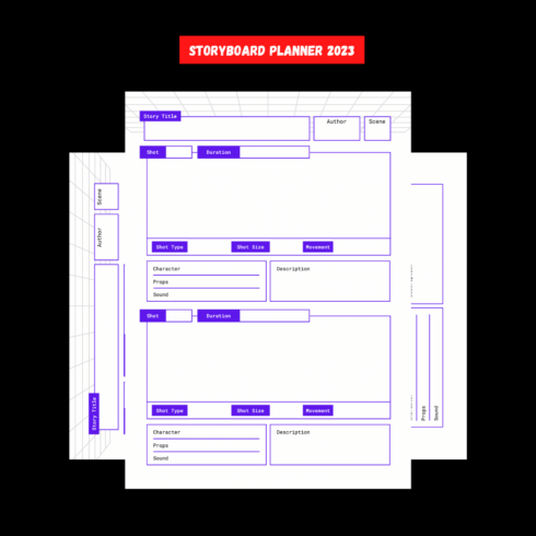 Video Story Board Planner Template for Video Planner,Storyboard ...