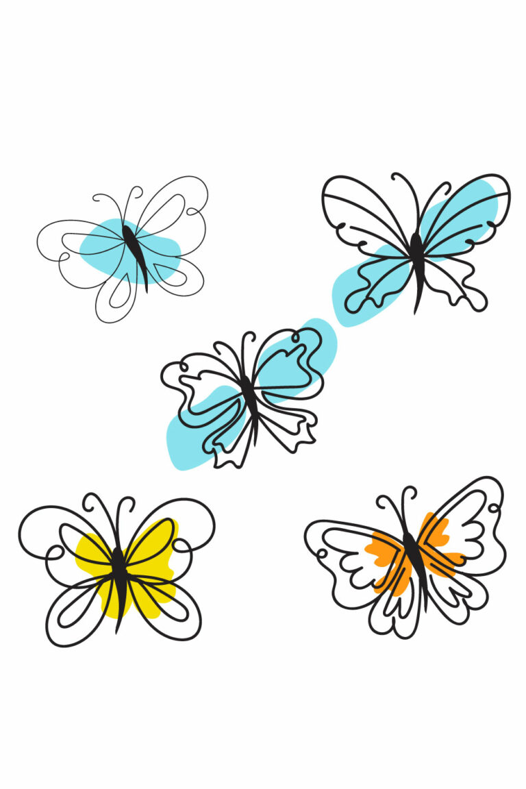 Butterfly Liner Art SVG Bundle - MasterBundles