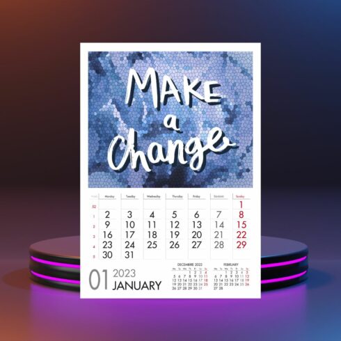 Calendar 2023 Motivational Quotes - MasterBundles