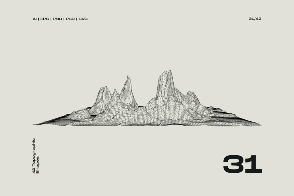 42 Topographic Shapes – MasterBundles