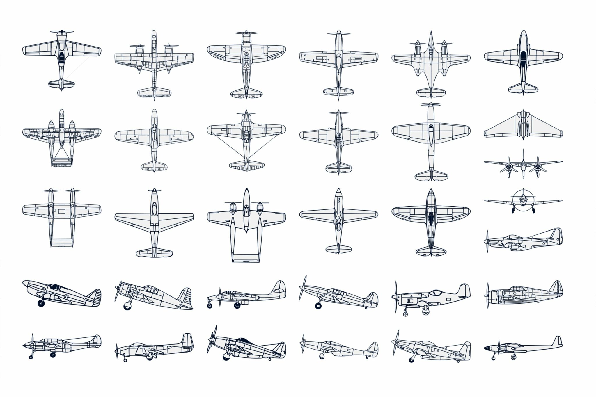 32 US Military Fighter Airplanes – MasterBundles