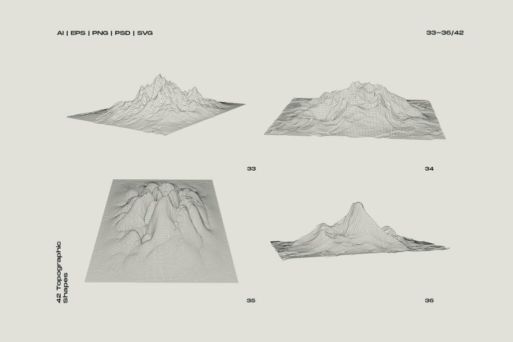 42 Topographic Shapes – MasterBundles