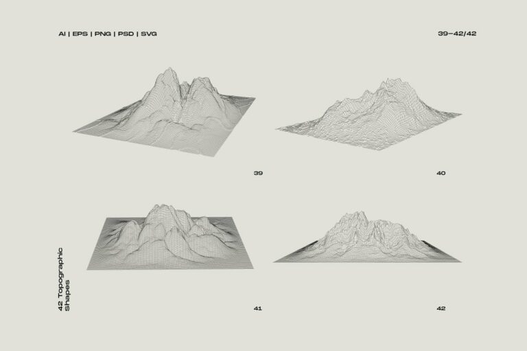 42 Topographic Shapes – MasterBundles