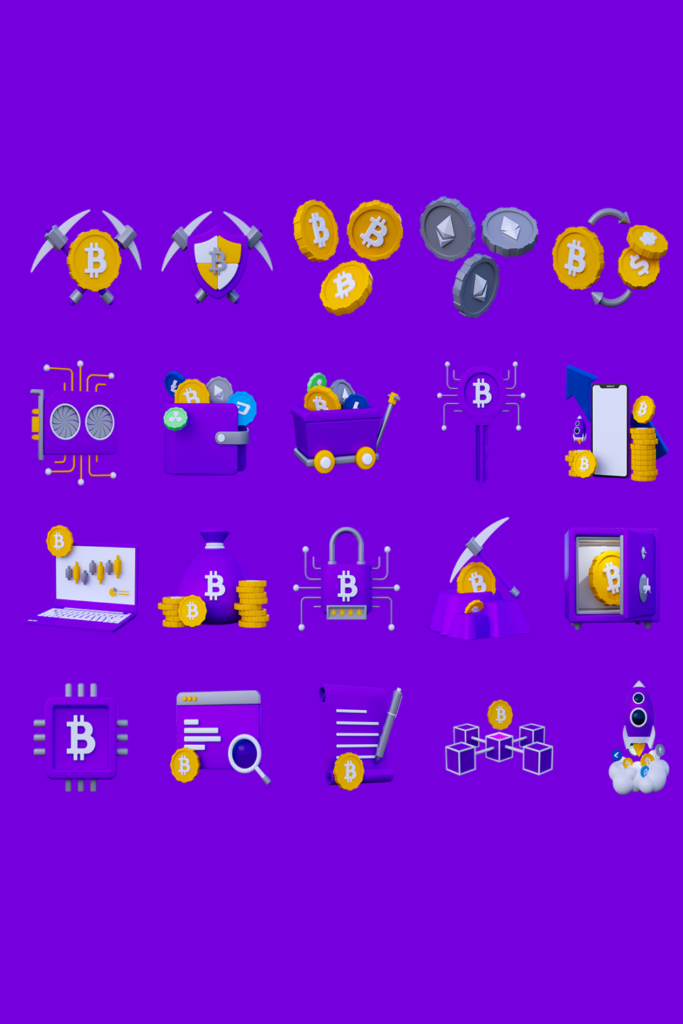 Crypto Currency 3D Icon - MasterBundles