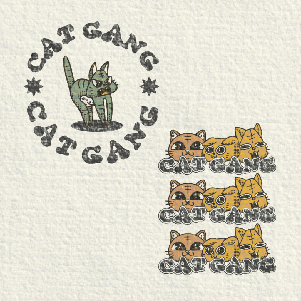 Cat Gang Character Collection Design - MasterBundles
