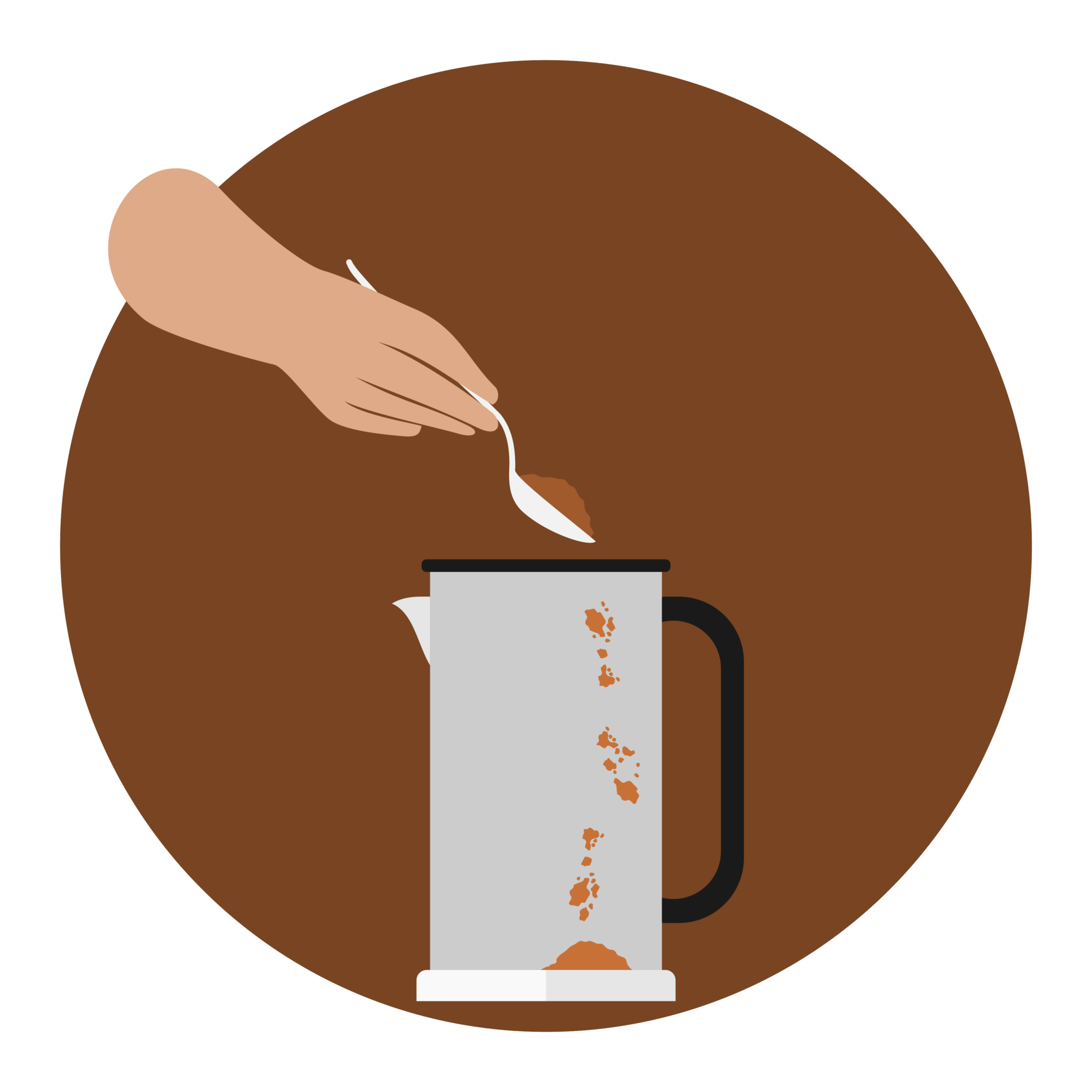 French Press Coffee Instruction Icons - MasterBundles
