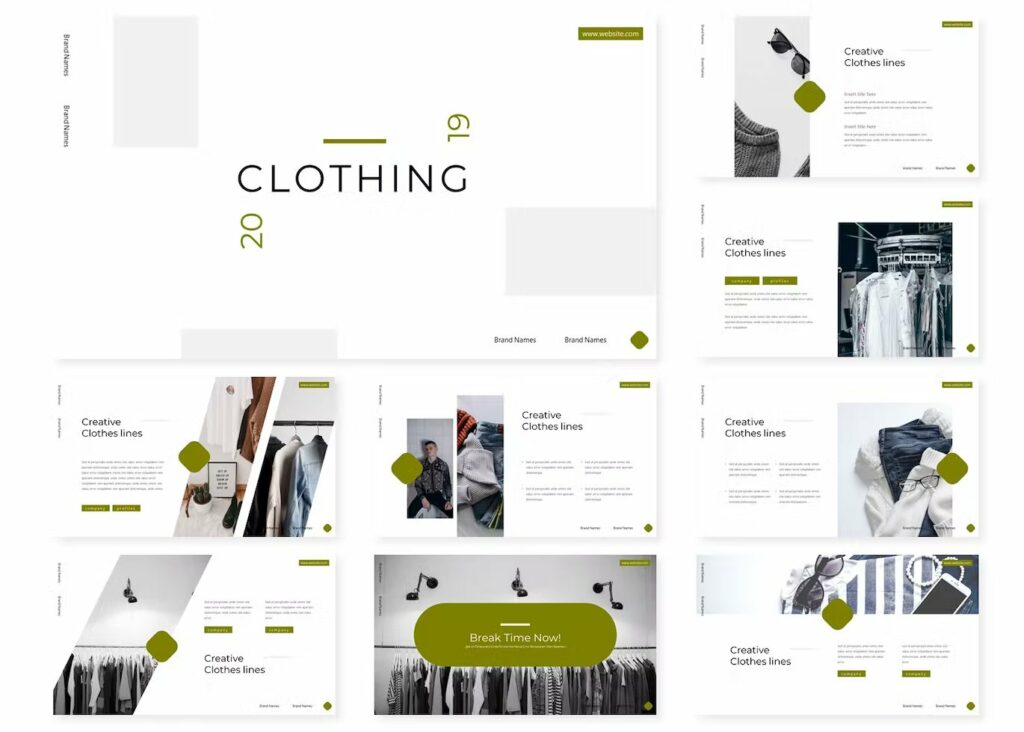 Clothing Powerpoint Template – MasterBundles