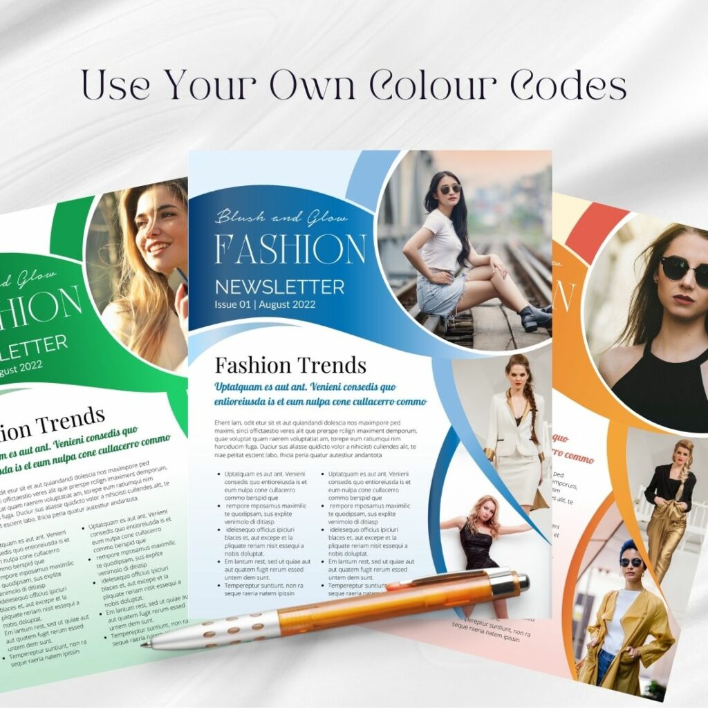 Canva Newsletter Template For Models and Fashion - MasterBundles