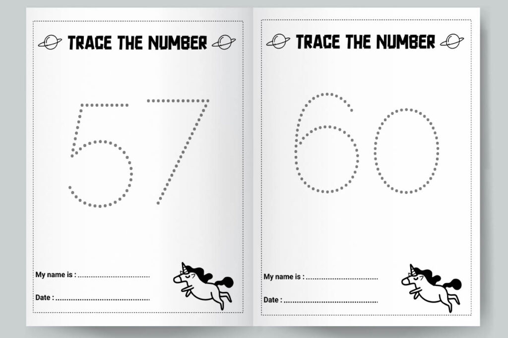 Number Tracing Single Design - MasterBundles