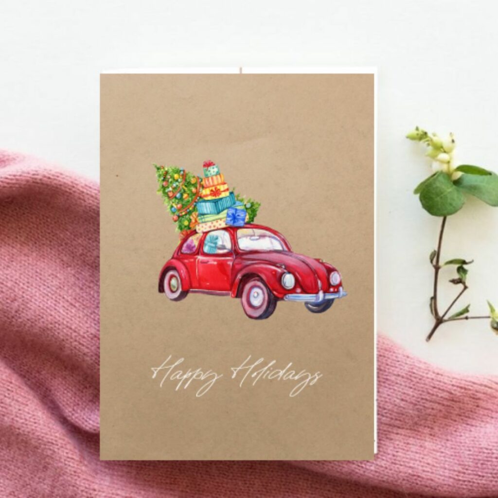 12 Postcards Happy Holidays Design - MasterBundles